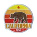 California Patch Retro Bear 100% Embroidery Sew-on | Etsy