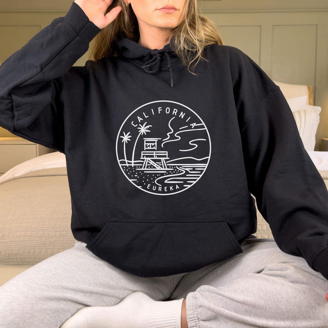 California Hoodie, State Design Adult Unisex California Sweatshirt ...