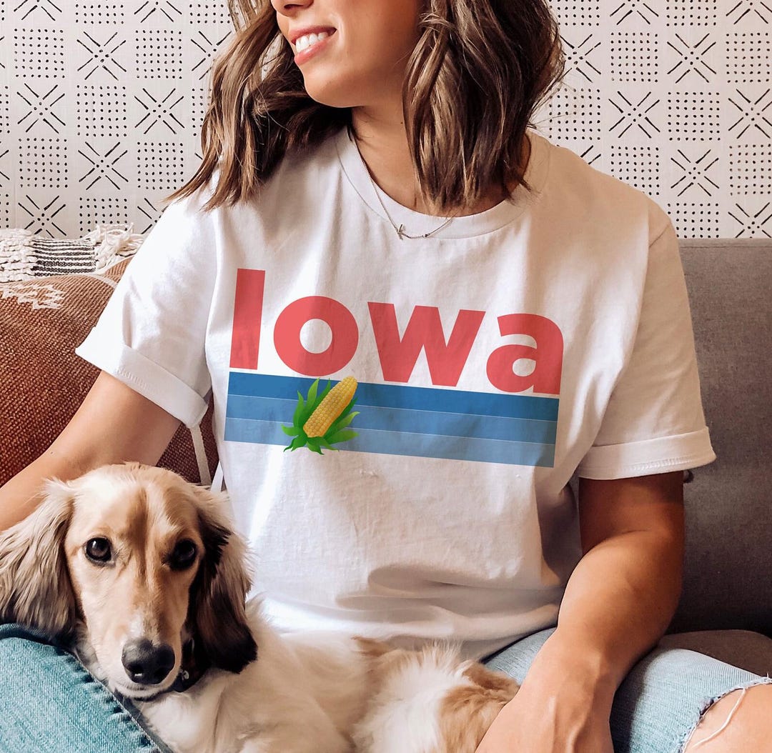 Iowa T-shirt, Retro Corn Unisex Iowa Shirt - Personalization Available ...