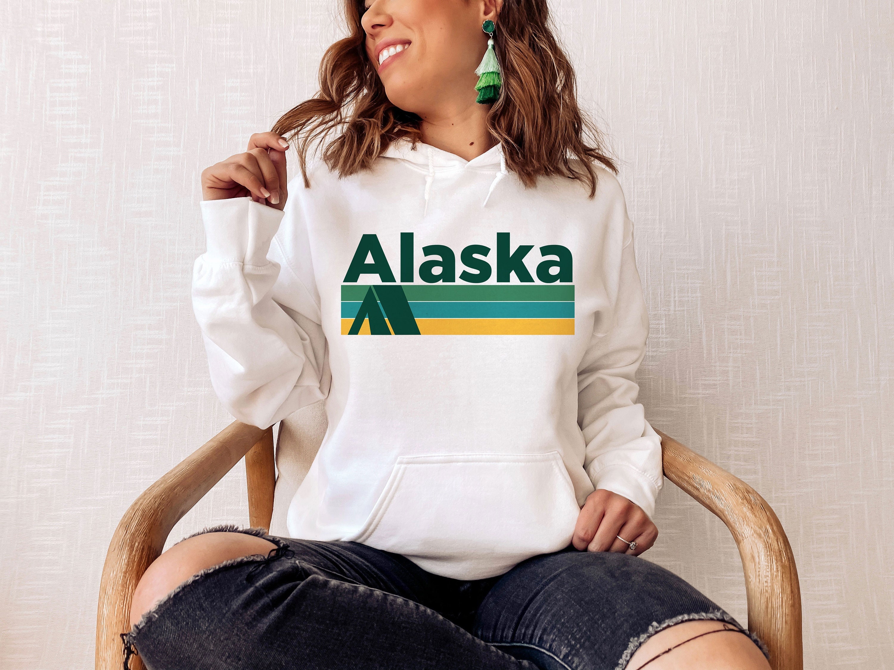 Alaska Hoodie Retro Camping Adult Unisex Alaska Sweatshirt - Etsy