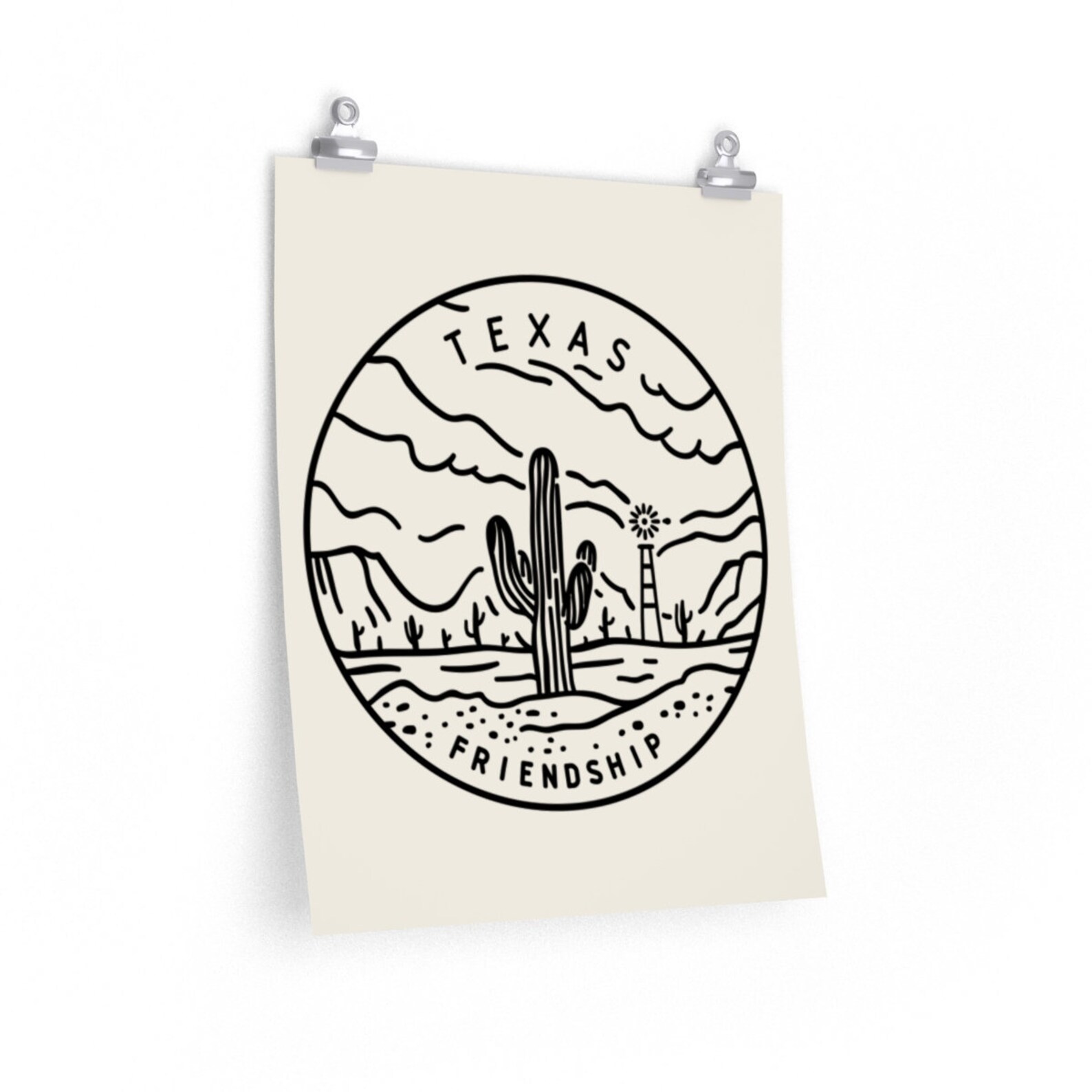 Texas Poster State Design Texas Print / Picture / Hand Drawn - Etsy