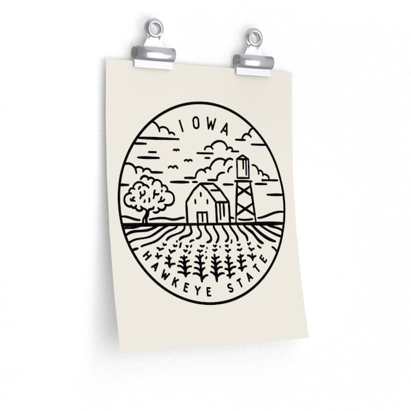 Iowa Poster - Etsy