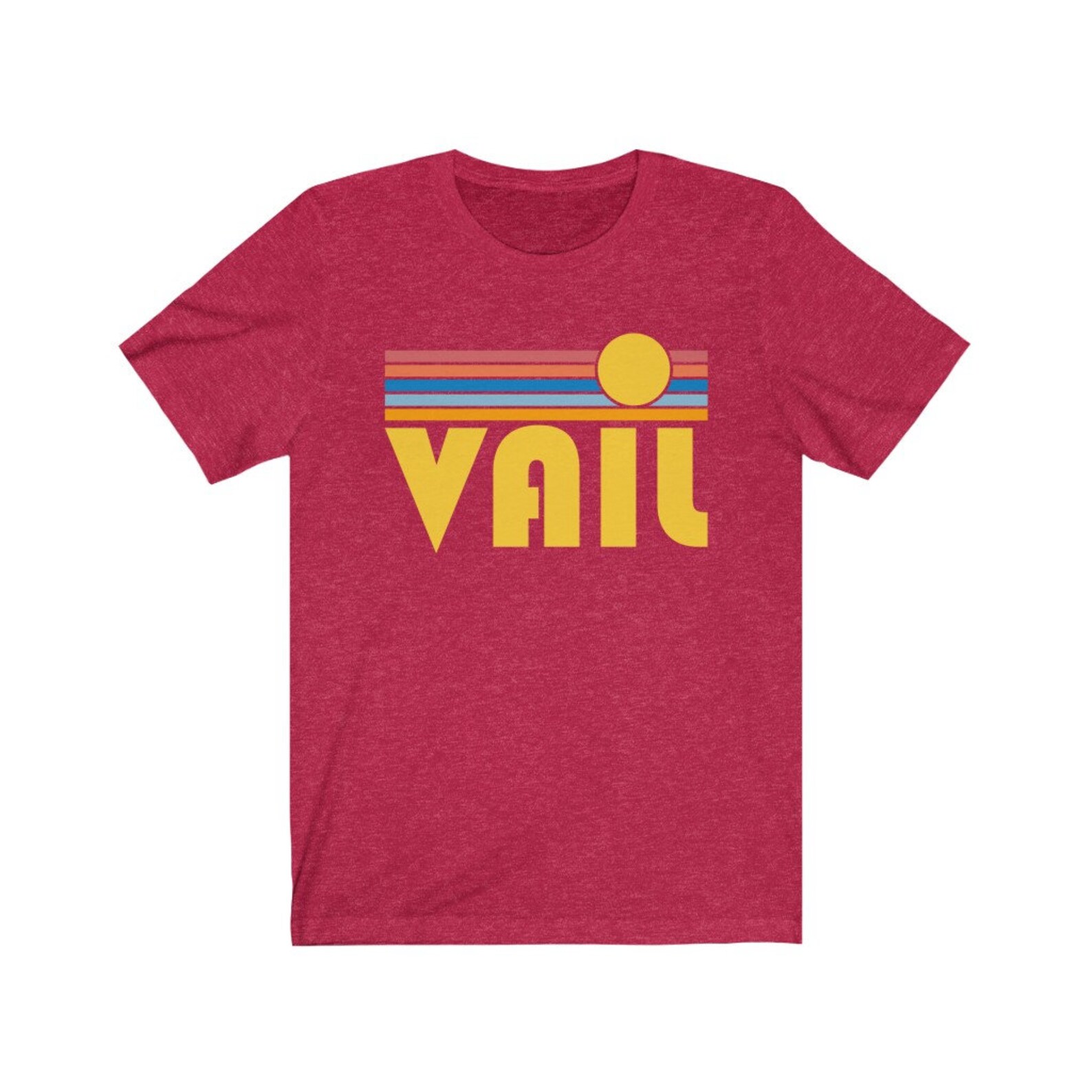 Vail Colorado T-shirt Retro Sunset Adult Unisex Vail T - Etsy