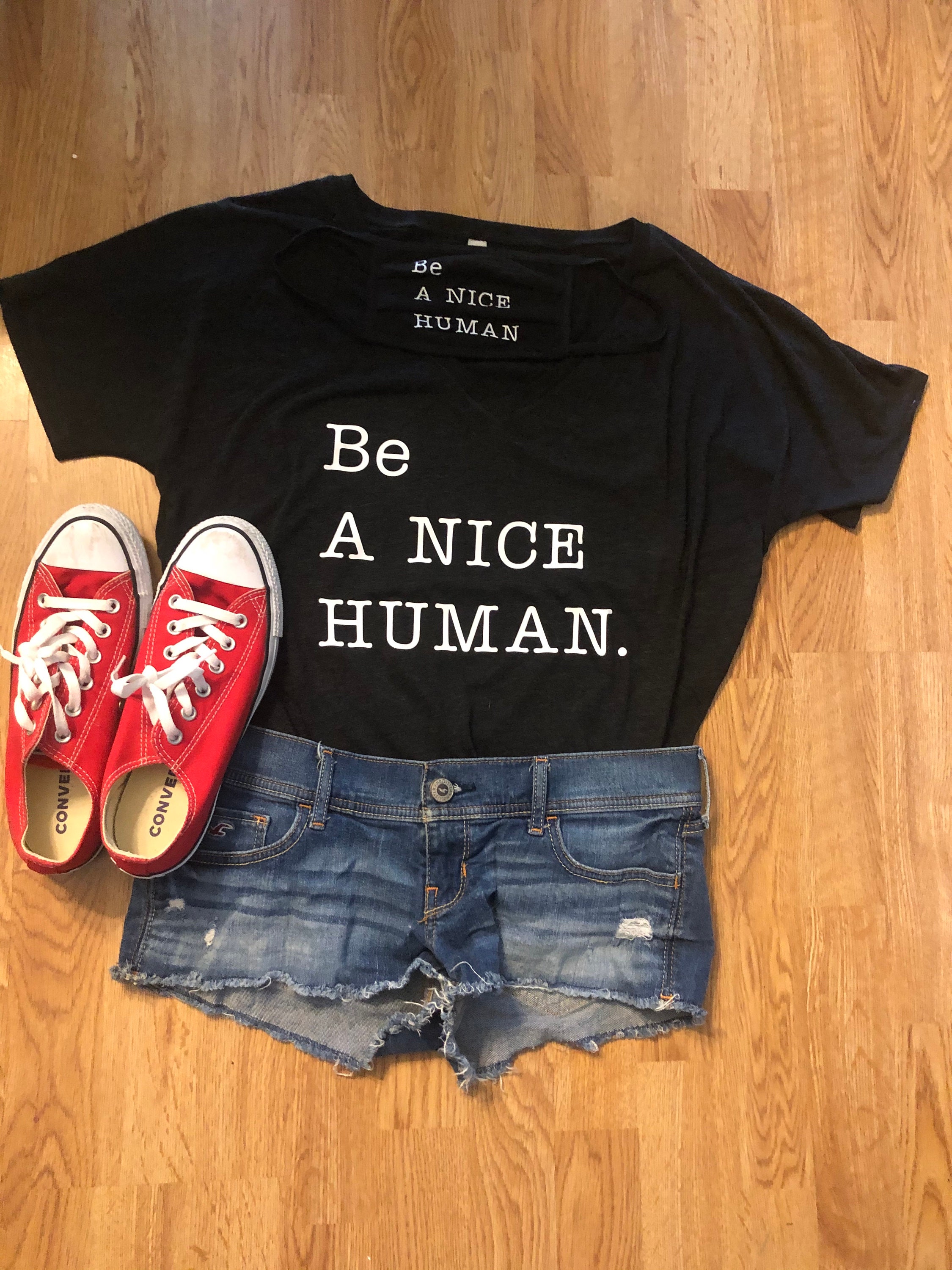 Be a Nice Human Shirt and Mask Bundle - Etsy