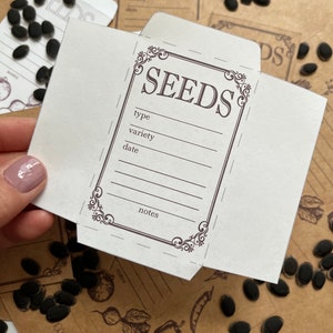 DIY Seed Packets, Printable Envelopes, 2 Template Designs, Great for ...