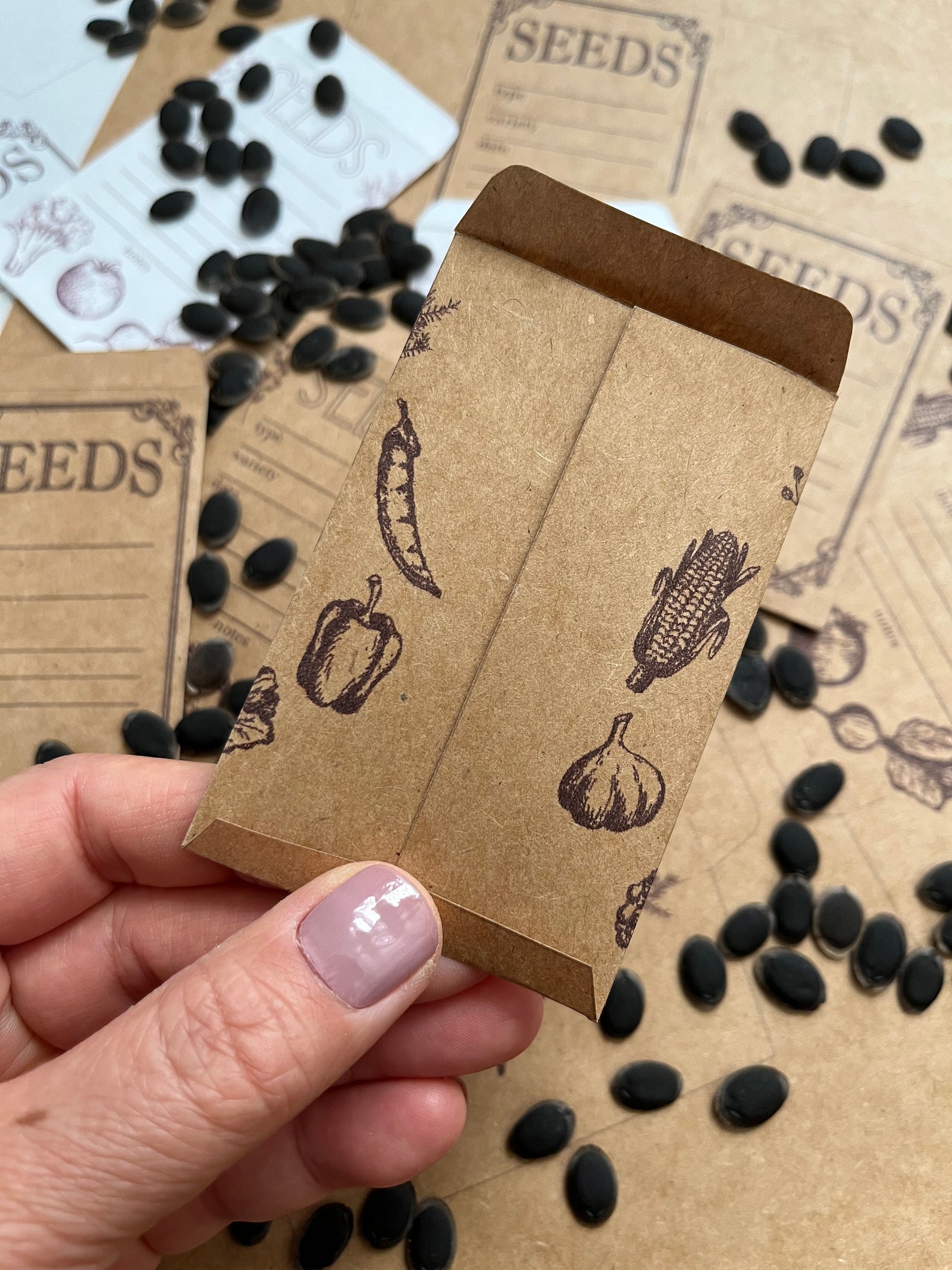 DIY Seed Packets, Printable Envelopes, 2 Template Designs, Great for ...