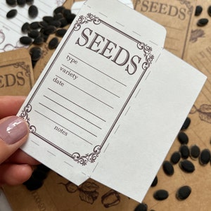 DIY Seed Packets, Printable Envelopes, 2 Template Designs, Great for ...