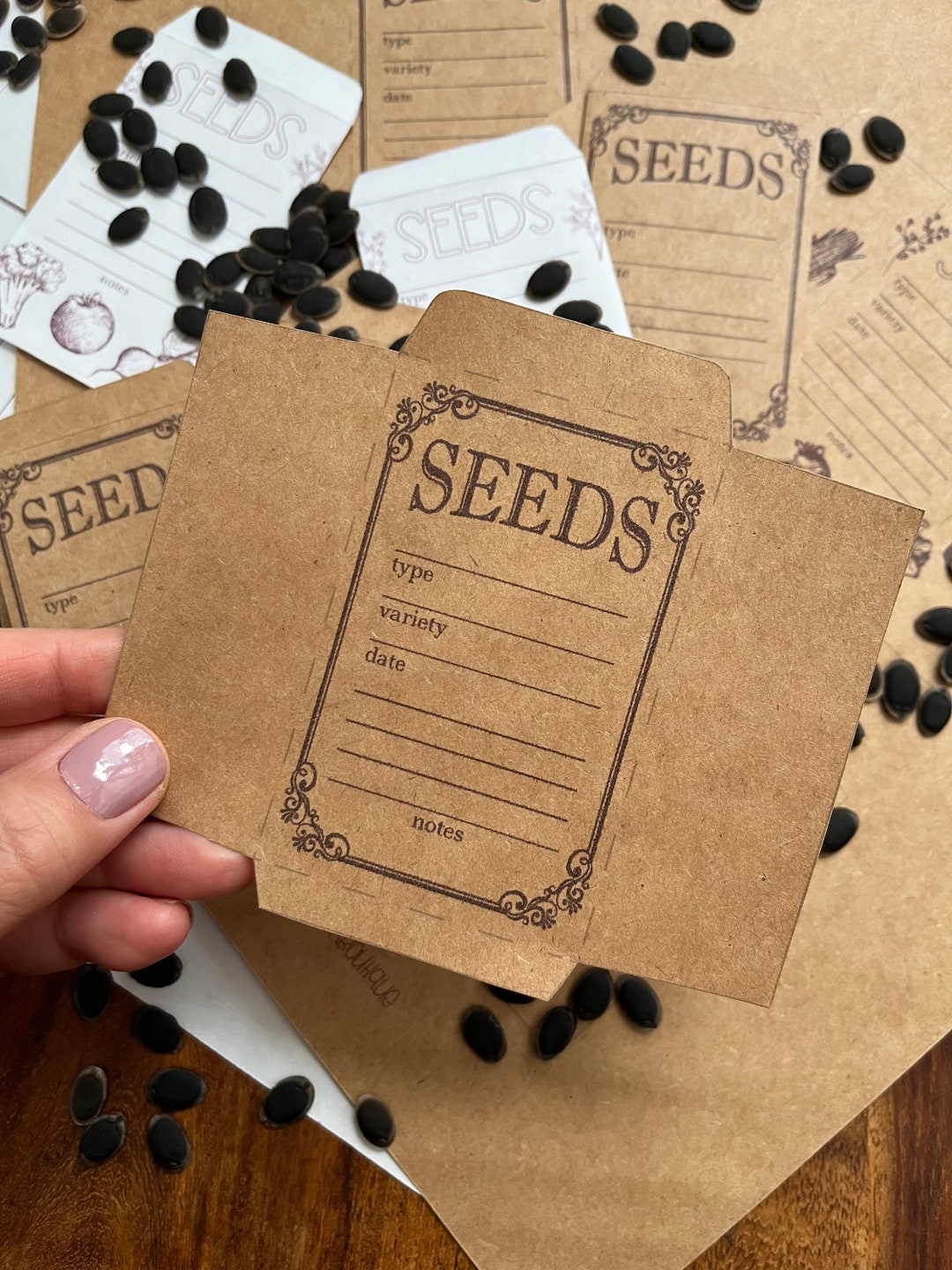 DIY Seed Packets, Printable Envelopes, 2 Template Designs, Great for ...