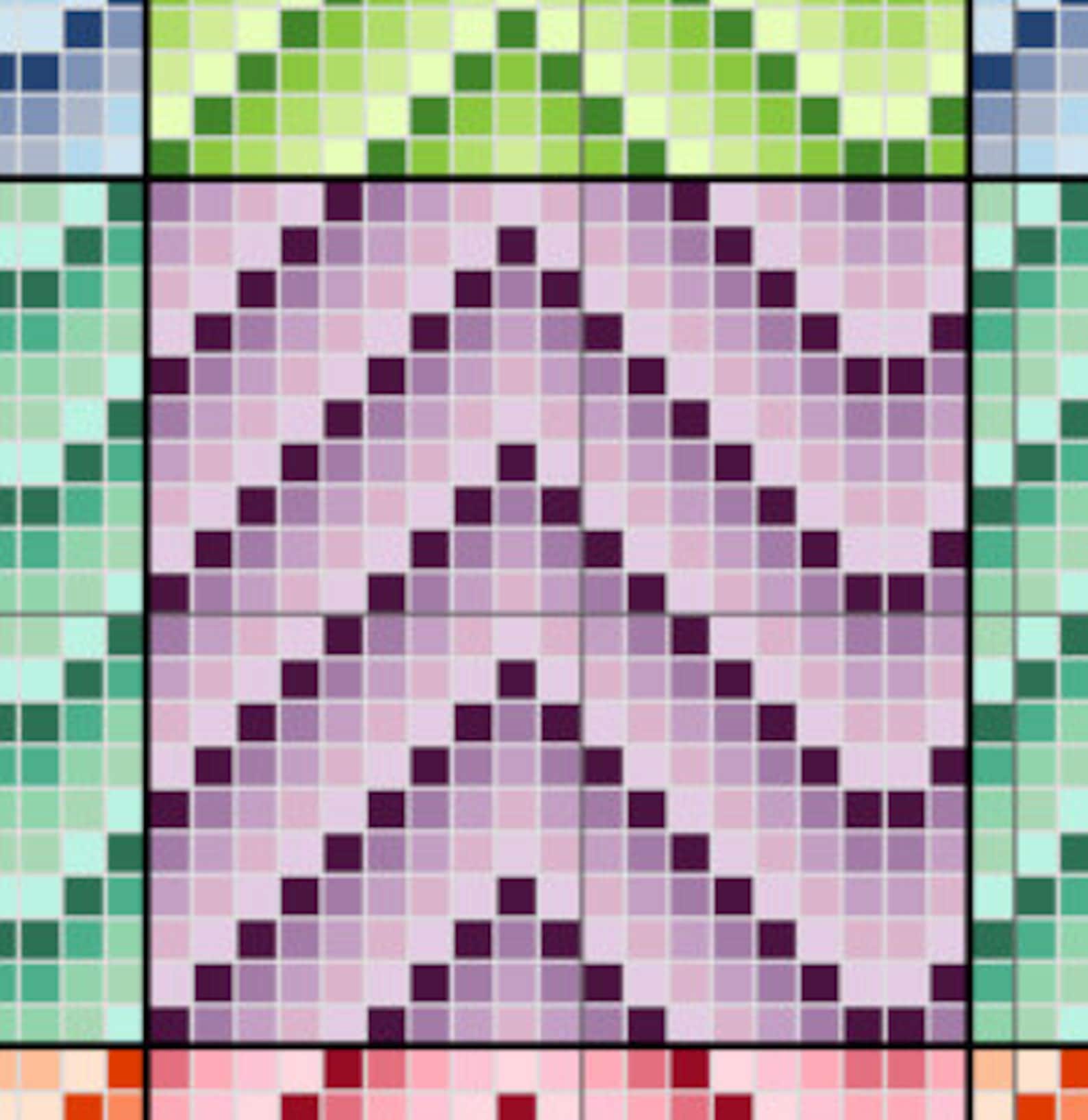 Colored Chevron (cross Stitch Pattern) - Etsy