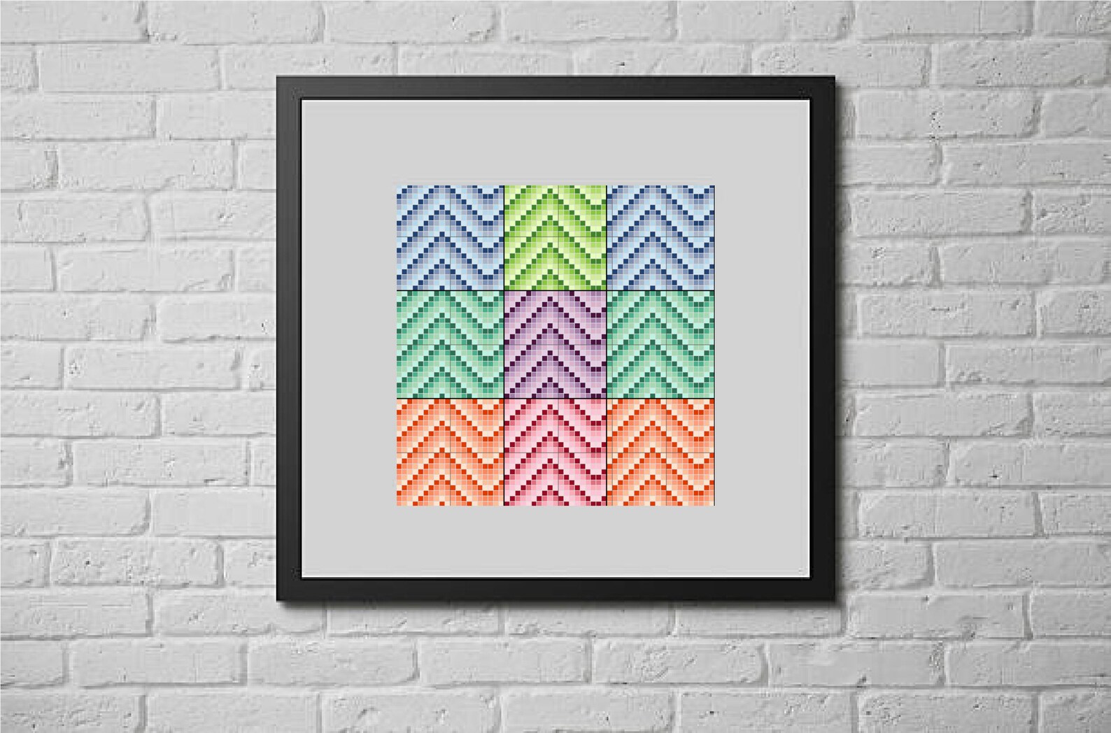 Colored Chevron (cross Stitch Pattern) - Etsy