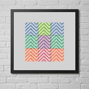 Colored Chevron (cross Stitch Pattern) - Etsy