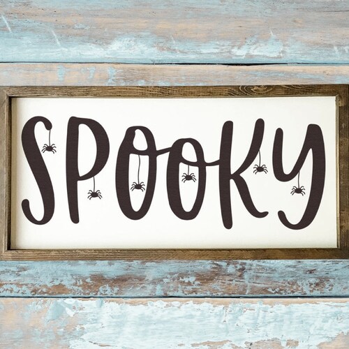 Spooky Halloween Sign PRINTABLE Farmhouse Halloween Decor | Etsy