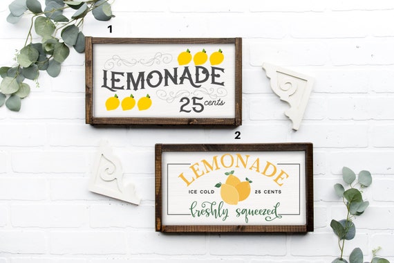 Freshly Squeezed Lemonade Sign Lemonade 25c Lemonade Signs | Etsy