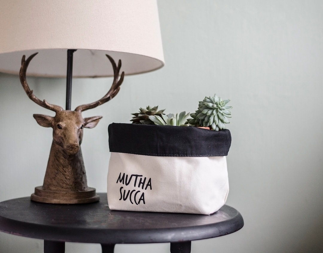 SWEARY PLANTS Mutha Succa / Canvas Plant Pot Holder / Succulent / Gift ...