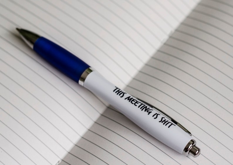 SWEARY PENS / Funny Rude Pens / Adults Only / This Meeting is Sh*t - Etsy