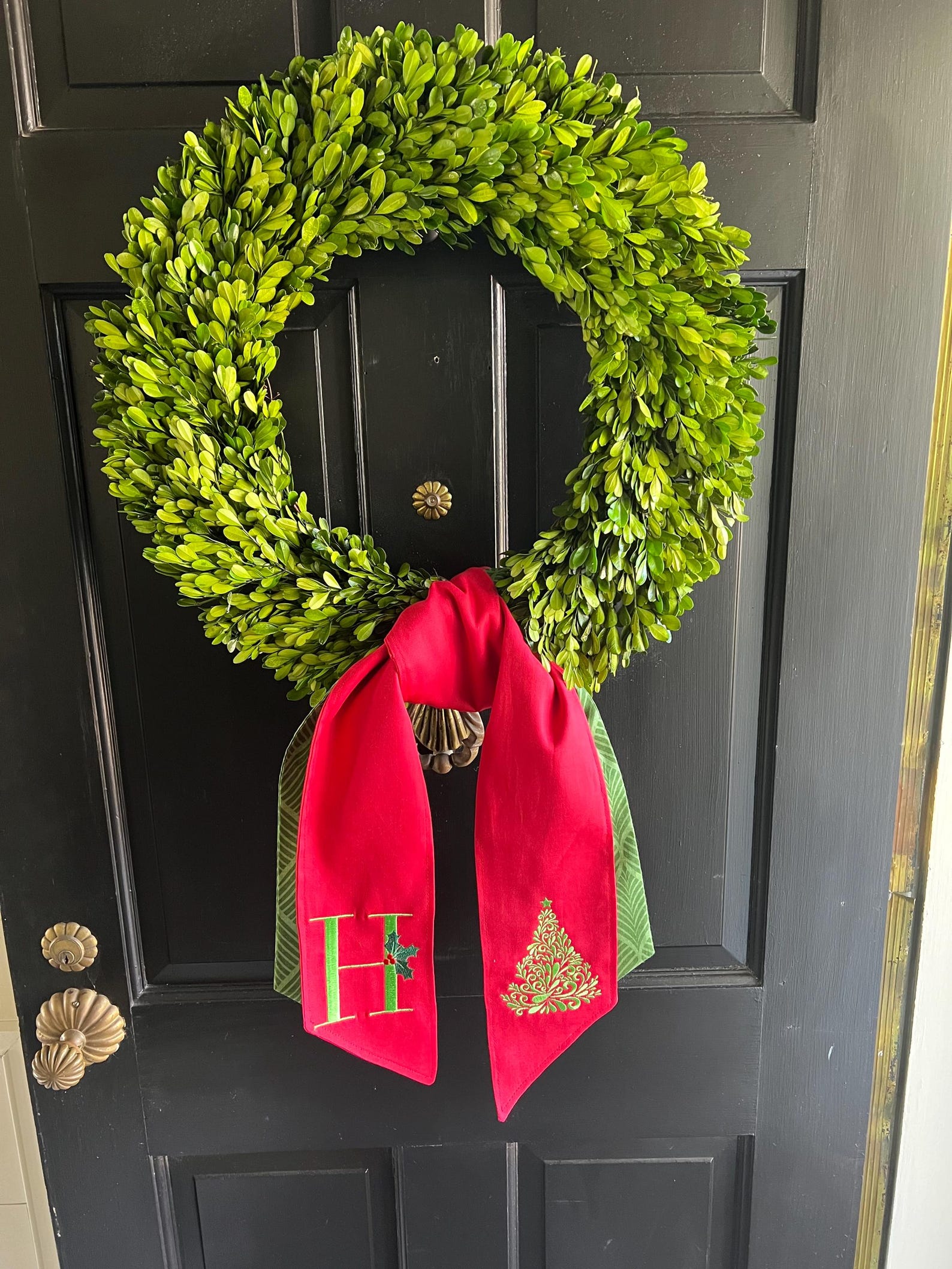 Christmas Wreath Sash - Etsy