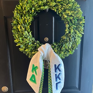 Greek Letter Wreath Sash - Etsy