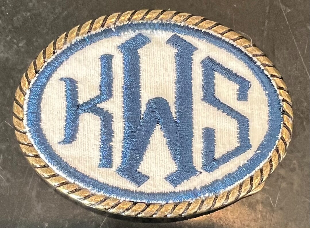 Monogrammed Belt Buckle - Etsy