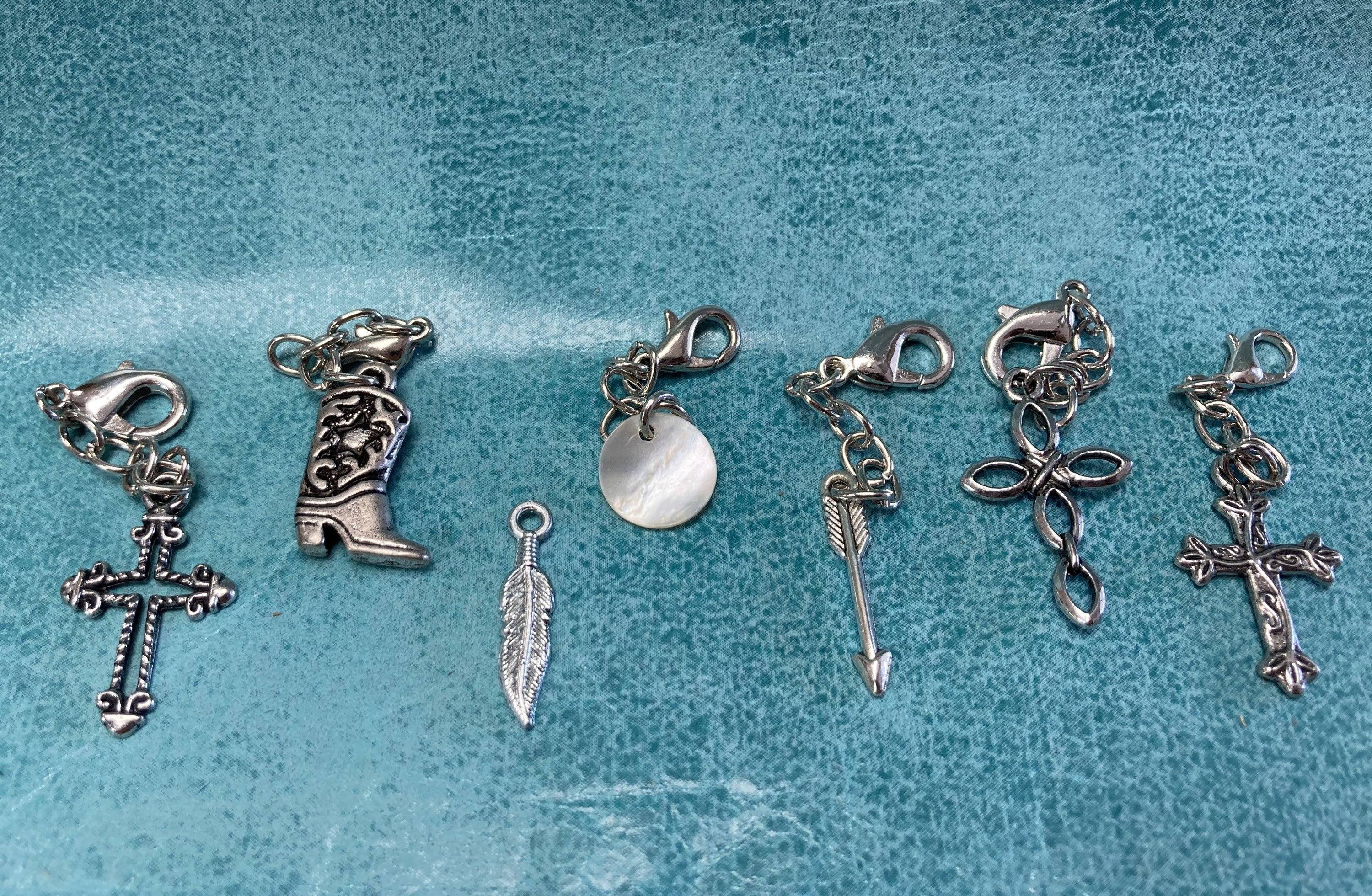 Leather Fringe Keychains With Metal Charms - Etsy