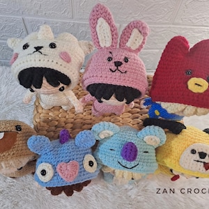 Crochet Amigurumi Kpop BTS in Bt21 Costume, English PDF Pattern - Etsy