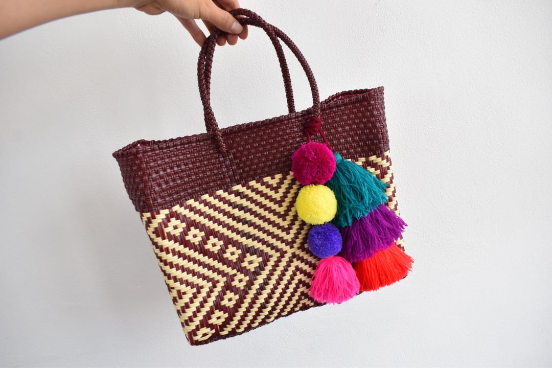 1 XS Basket, Handwoven. for the Beach or Daily Shopping. Beach Bag ...