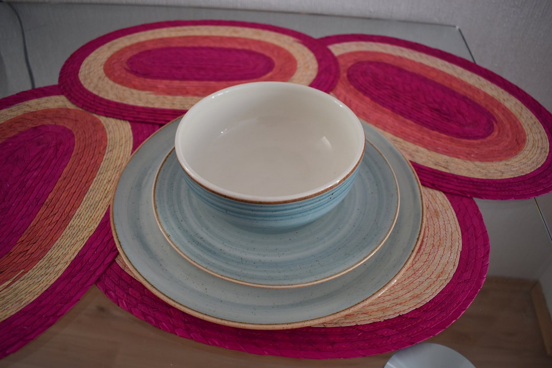 4 Palm Handmade Individual Tablecloth, Handmade Tablecloths in Mexico ...