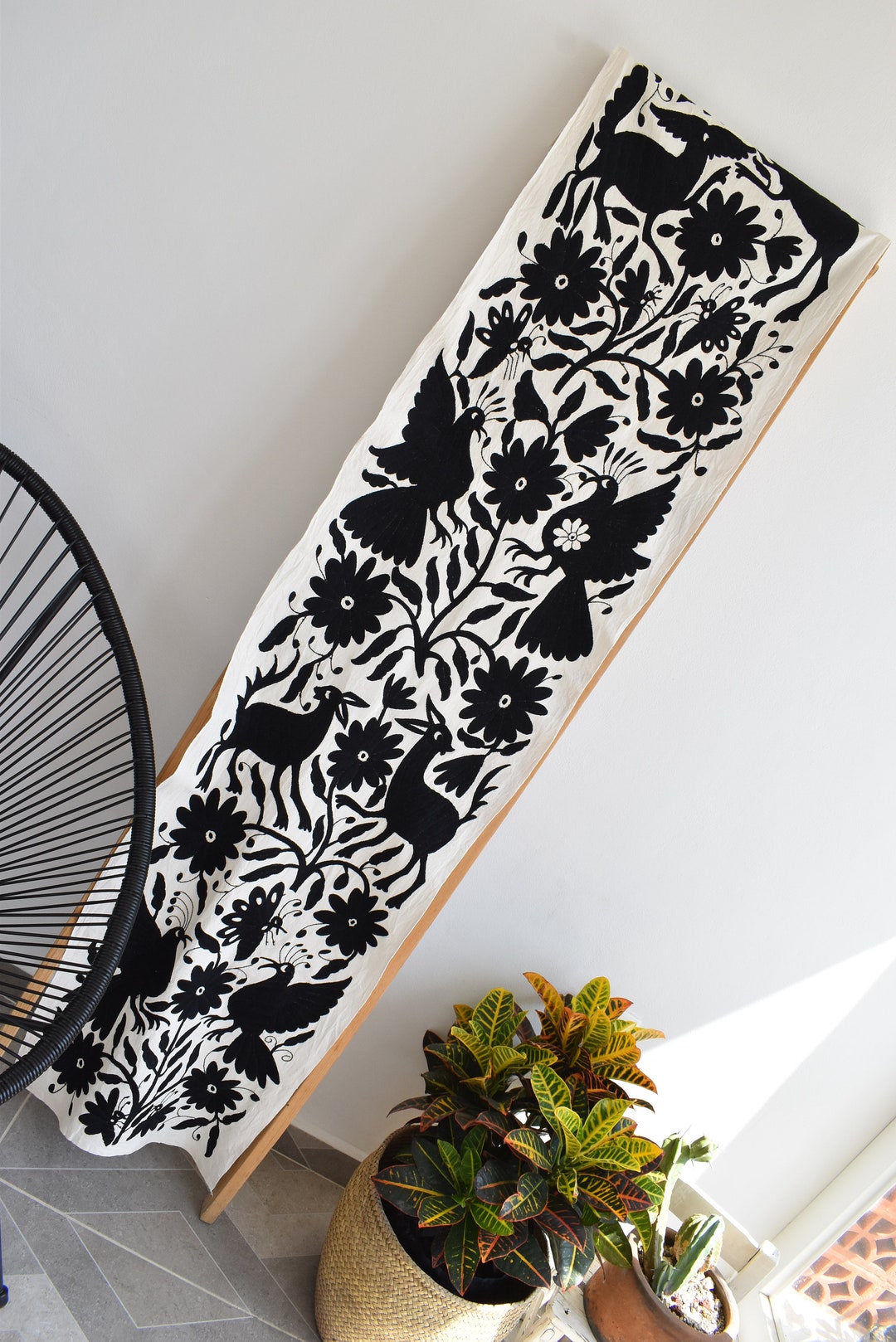 1 Embroidered Path. Hand Embroidered. Otomi Crafts From Tenango ...