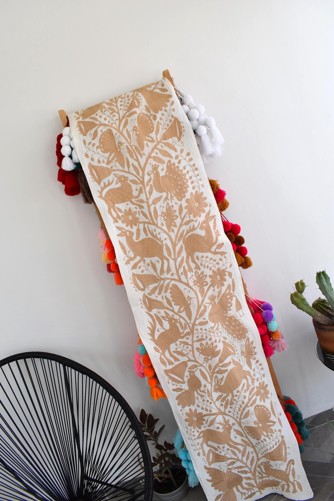 1 Embroidered Runner. Handmade Embroidery. Otomi Crafts From Tenango ...
