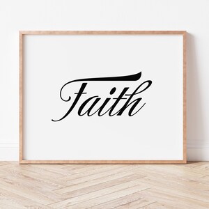 Faith Printable Wall Art, Home Decor, Poster, Print, Quote Art, Digital ...