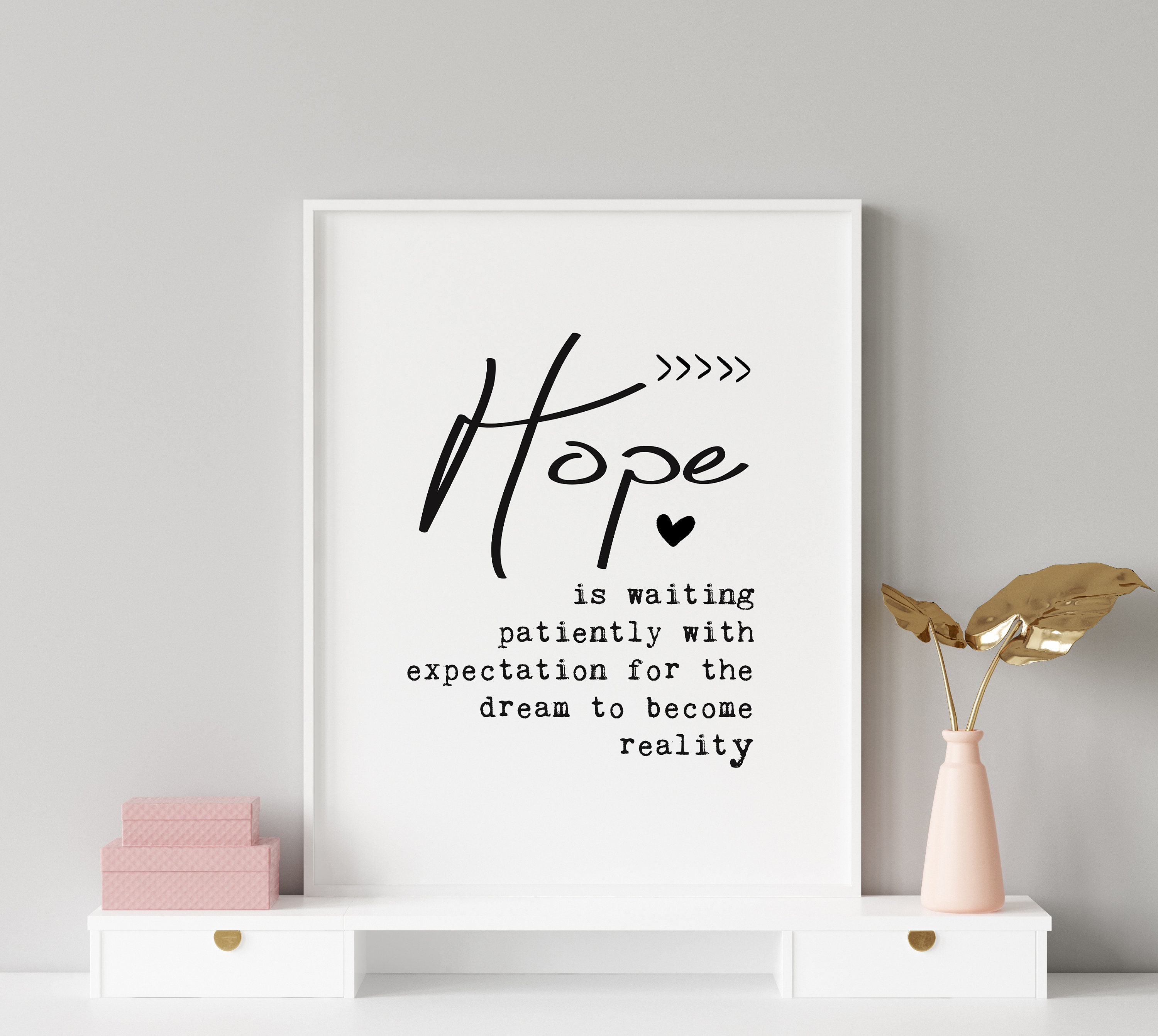 HOPE Art, Hope Defined, Printable Wall Art, Home Decor, Print, Quote ...