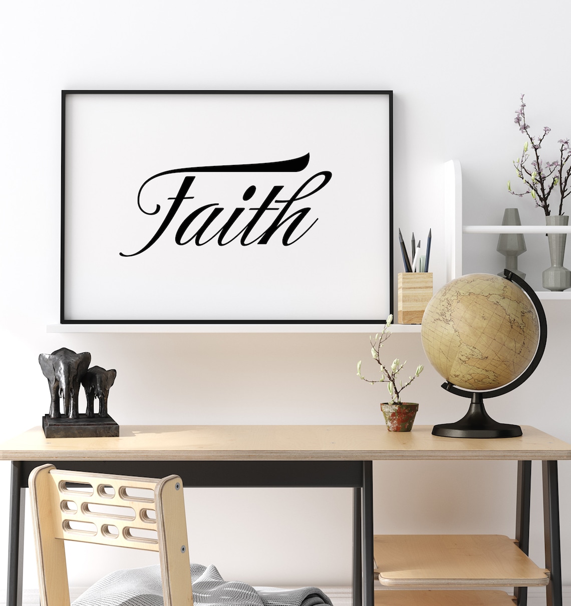 Faith Printable Wall Art Home Decor Poster Print Quote - Etsy