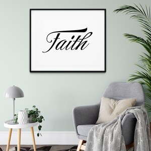 Faith Printable Wall Art, Home Decor, Poster, Print, Quote Art, Digital ...