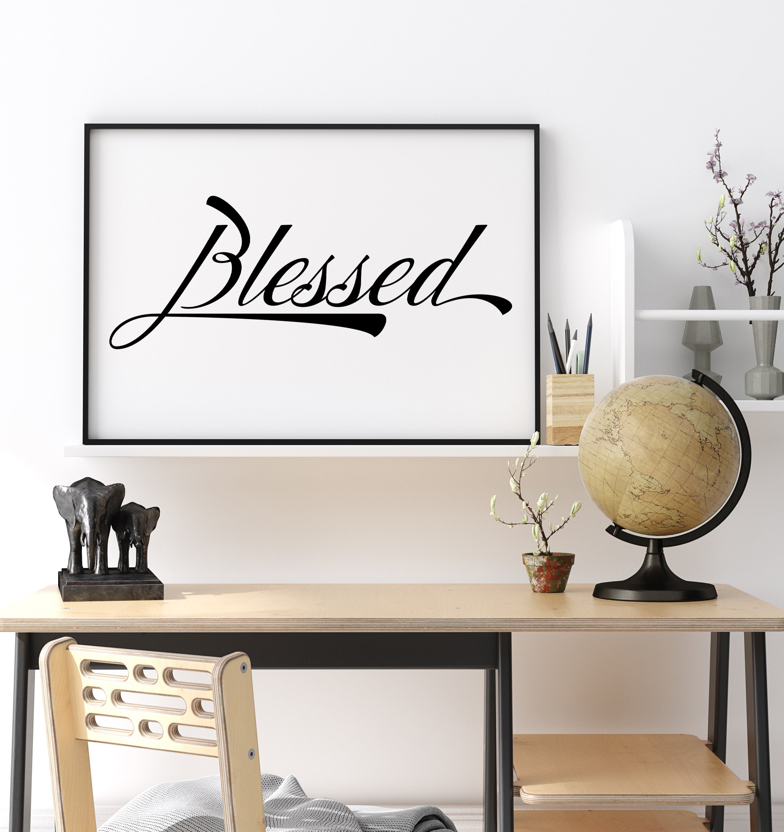 Blessed Printable Wall Art, Home Decor, Poster, Print, Quote Art ...