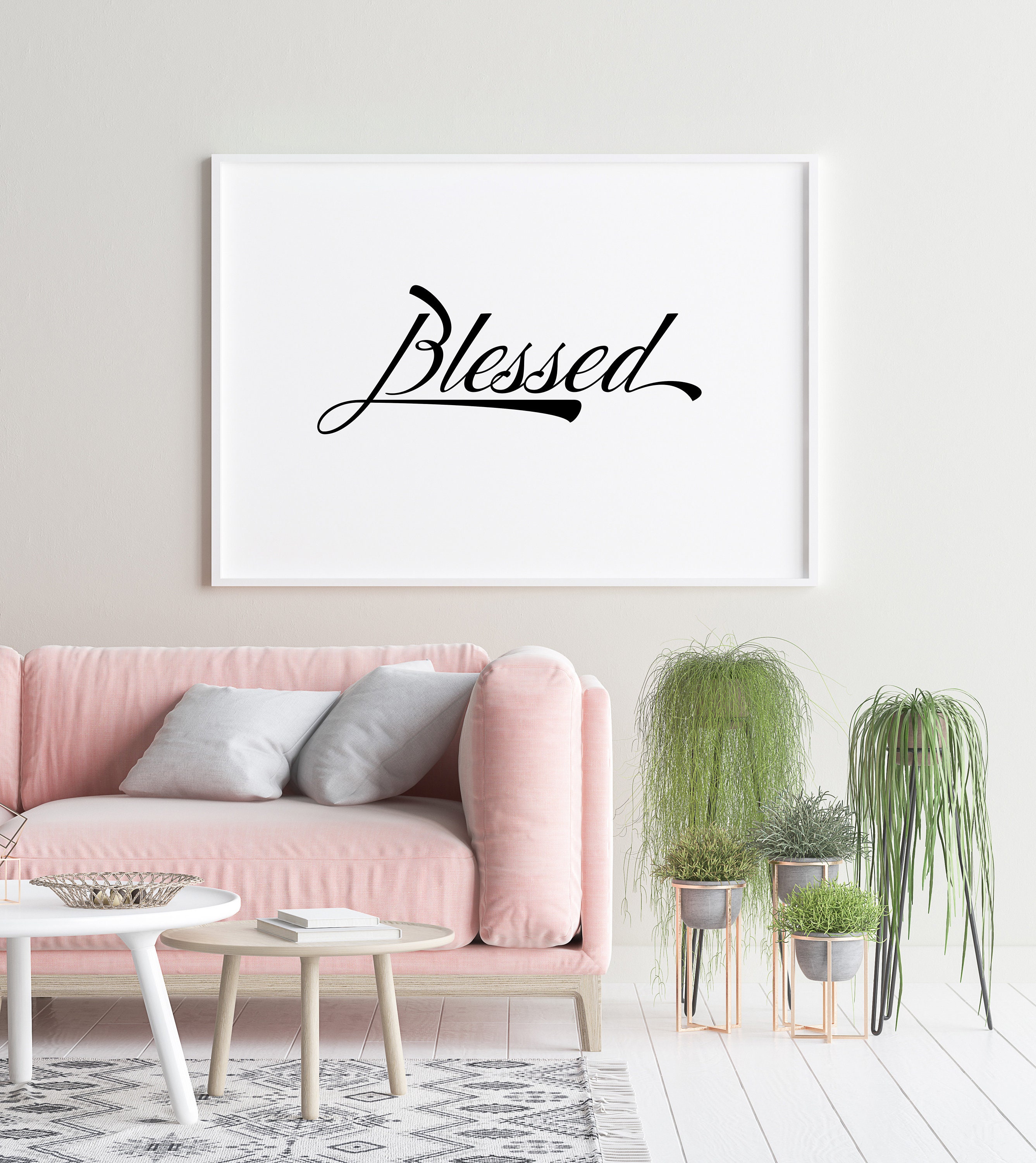 Blessed Printable Wall Art, Home Decor, Poster, Print, Quote Art ...