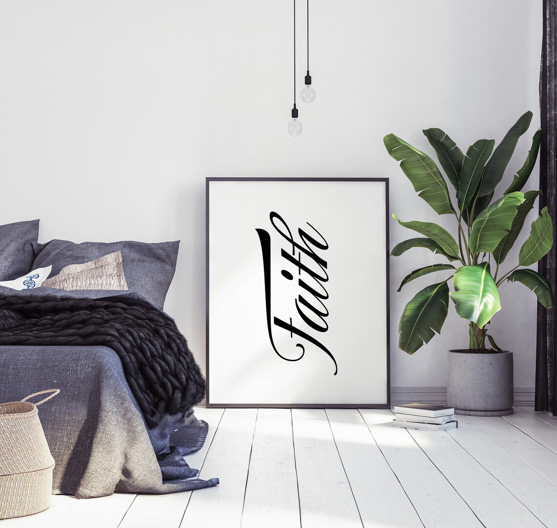 Faith Printable Wall Art Home Decor Poster Print Quote - Etsy