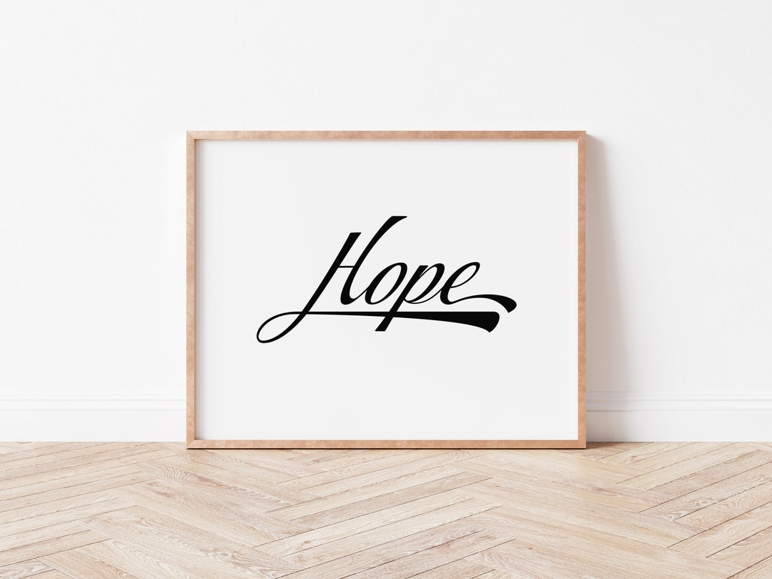Hope Printable Wall Art, Home Decor, Print, Digital Download, Christian ...