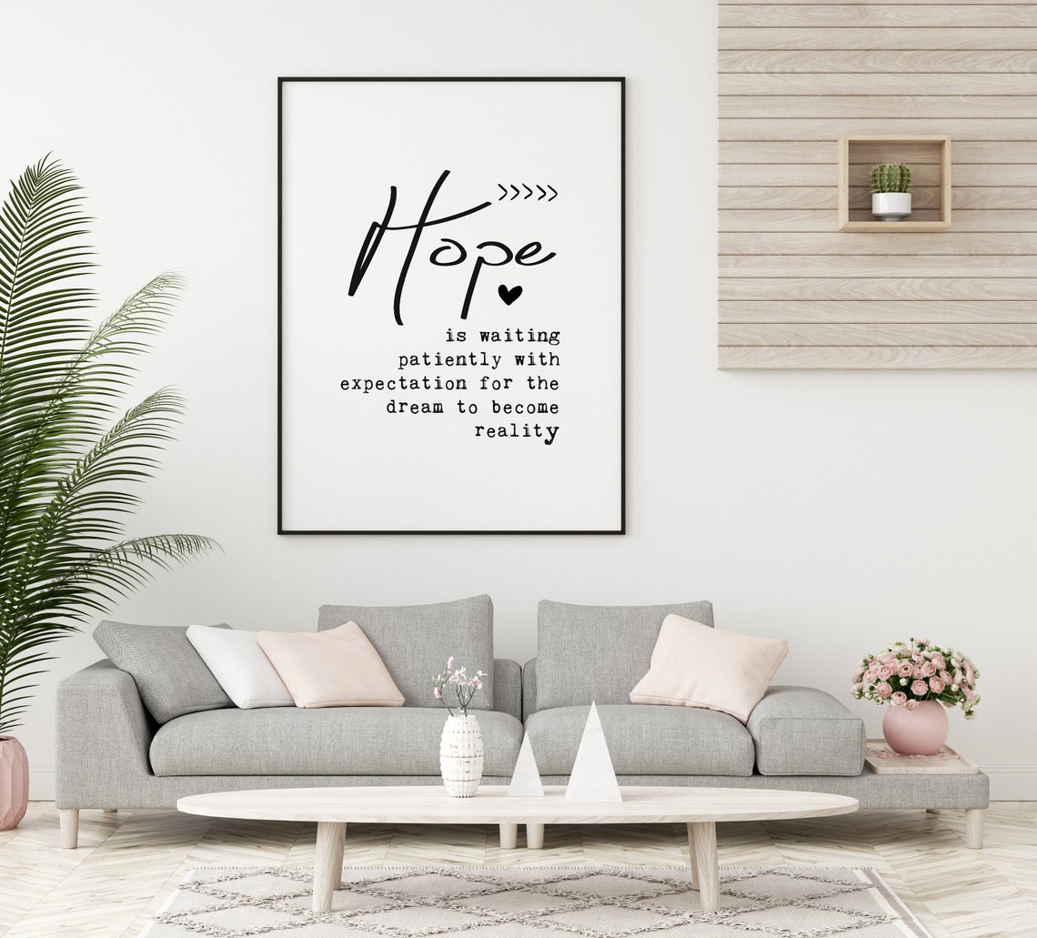 HOPE Art, Hope Defined, Printable Wall Art, Home Decor, Print, Quote ...