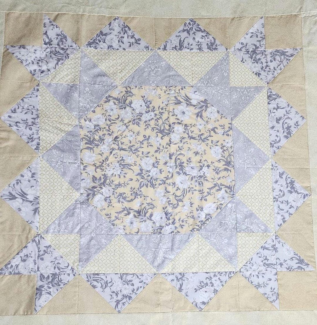Silver and Gold UNFINISHED Quilt Top. 65" X 65" - Etsy