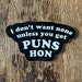 Puns Vinyl Sticker - Etsy