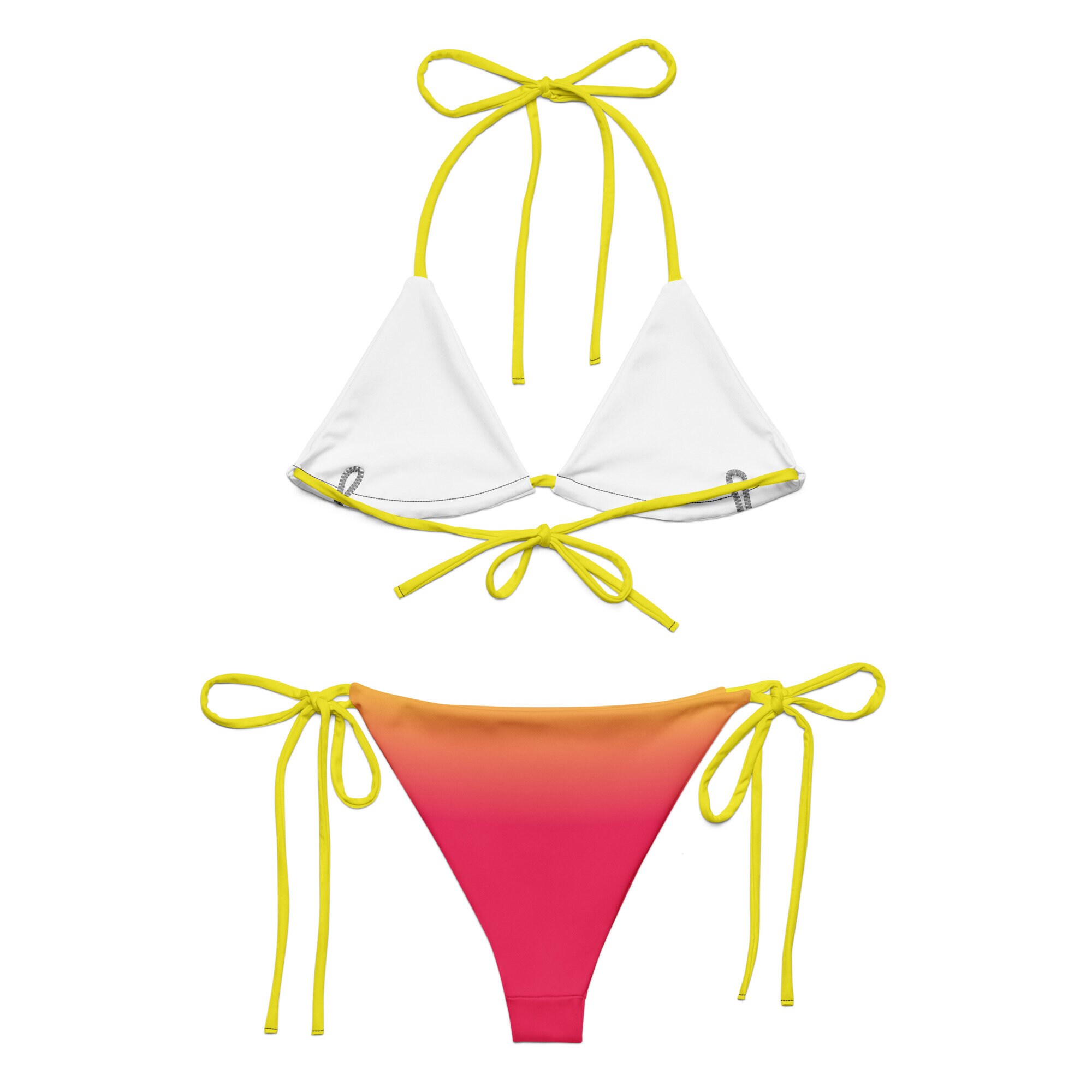 Golden Hour Ombre Bikini for All Radiant Red to Yellow Gradient String ...