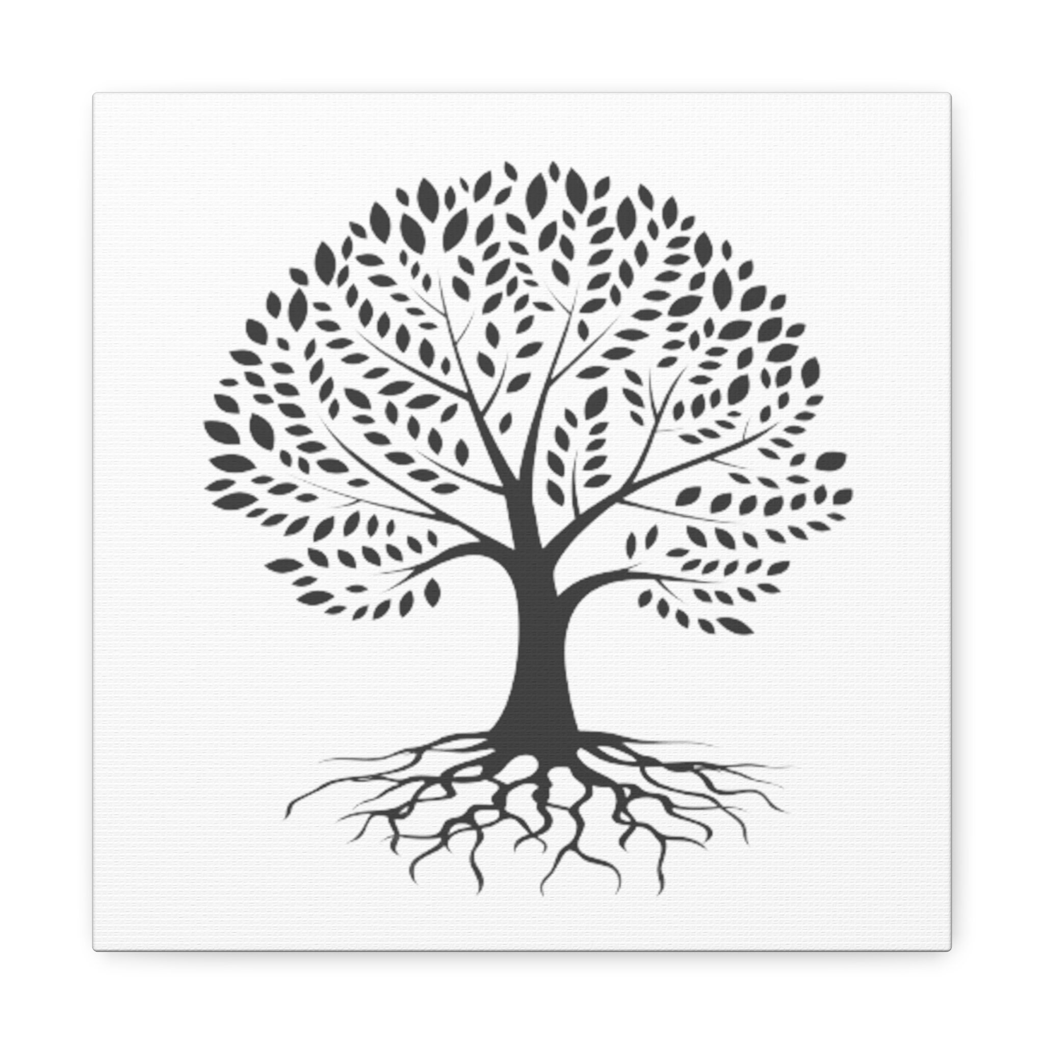 Tree With Roots Canvas Gallery Wrap Nature Lover Gift Plant - Etsy