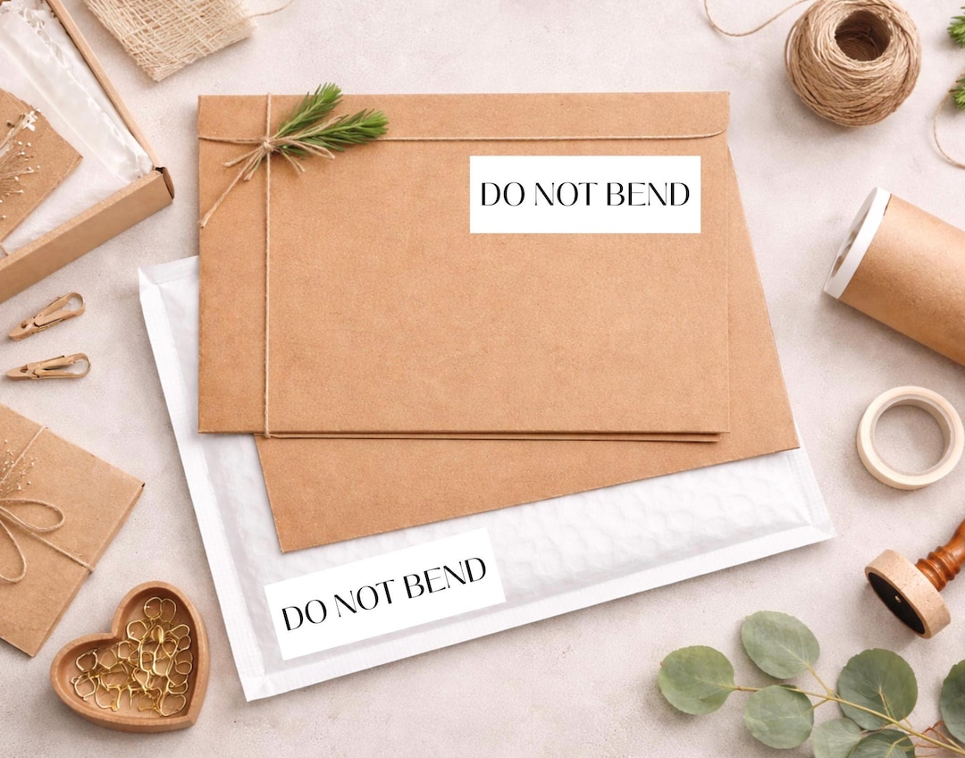 Do Not Bend Labels | Important Document Stickers | Envelope Protection ...