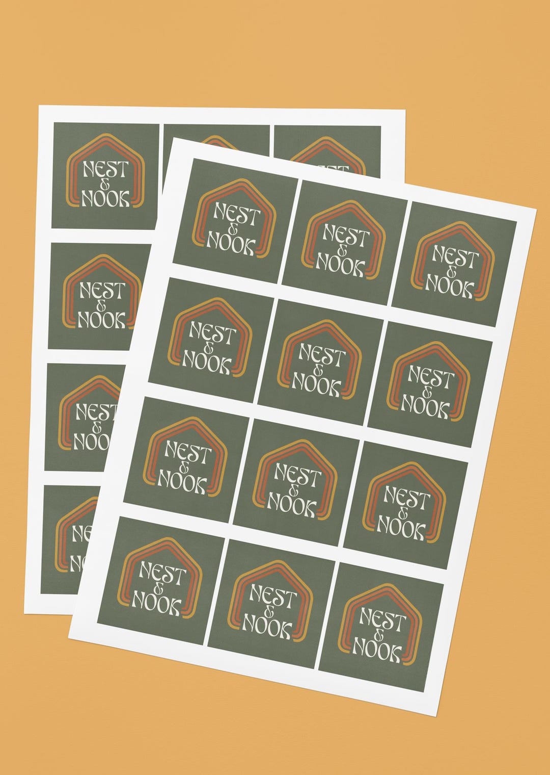Custom Square Logo Sticker Sheets | Business Logo Stickers | Small ...