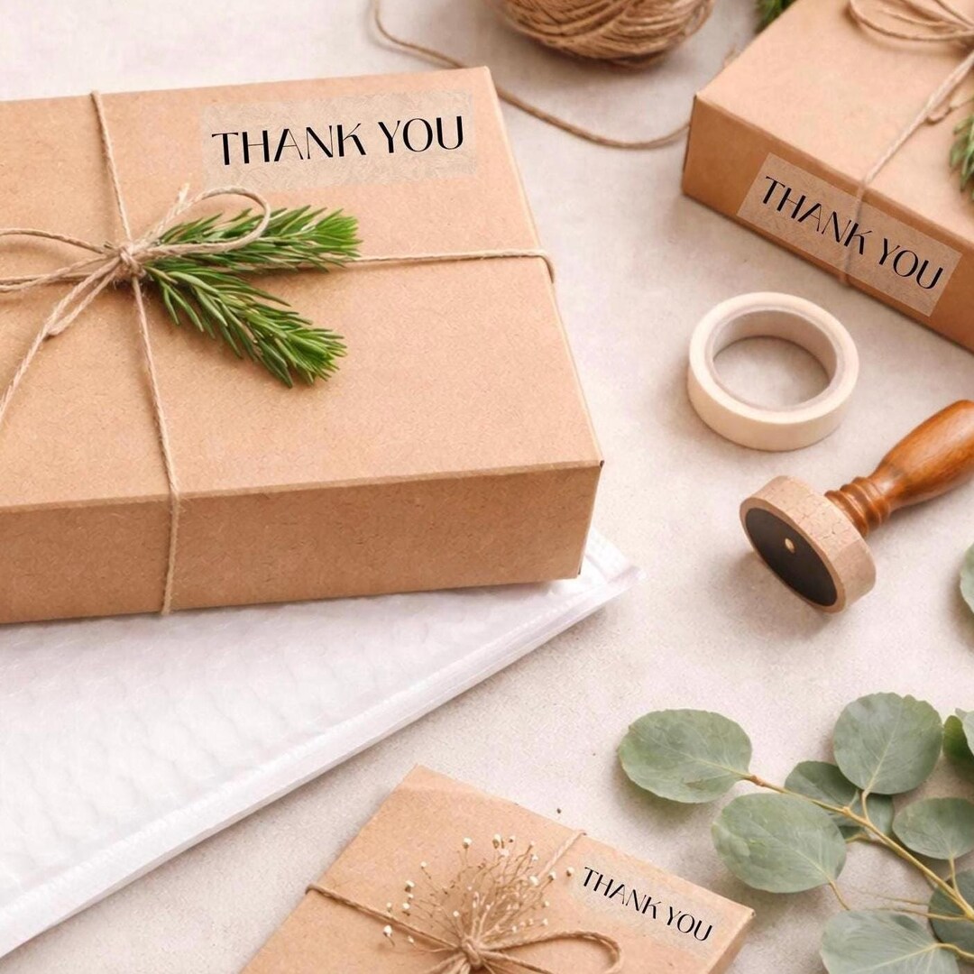 Clear Thank You Labels for Packaging | Small Business Stickers ...