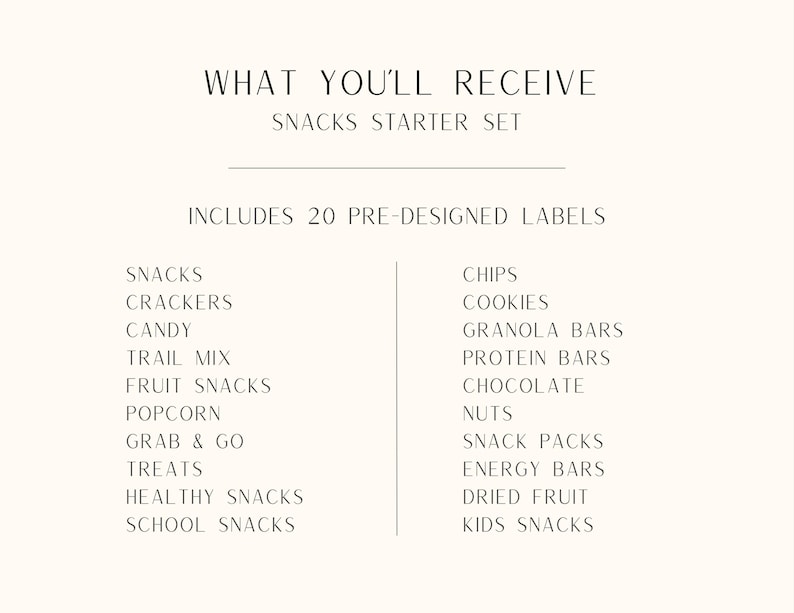 Snack Pantry Labels | Snack Bin Labels | Pantry Organization Labels ...