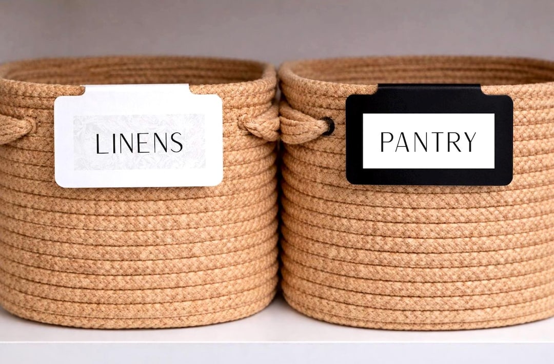 Minimalist Bin Labels | Custom Basket Labels | Aesthetic Storage Labels ...