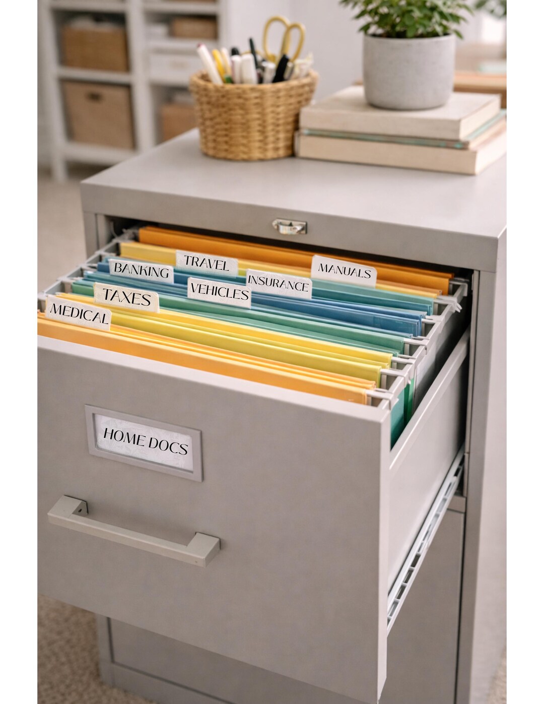 Clear Custom File Labels | Personalized File Folder Labels | Custom ...