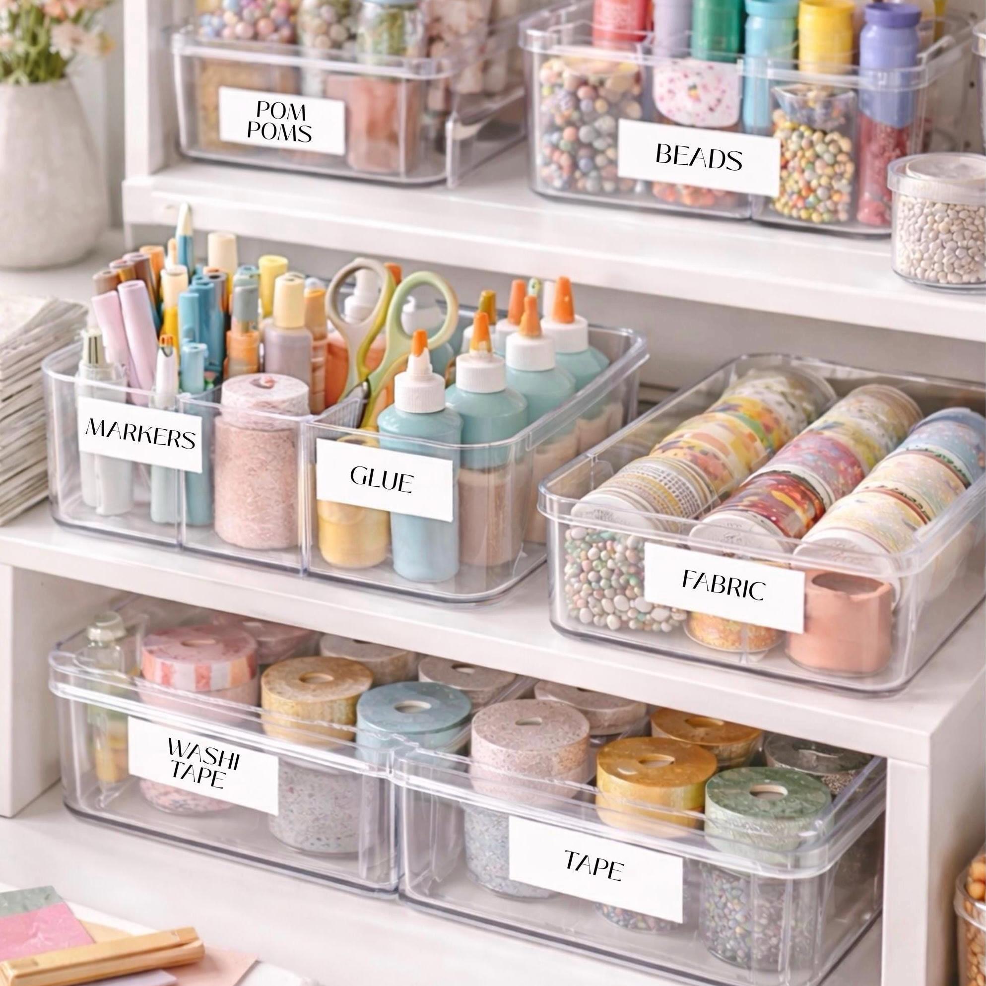 Custom Craft Room Labels | Personalized Craft Supply Labels | Craft Bin ...