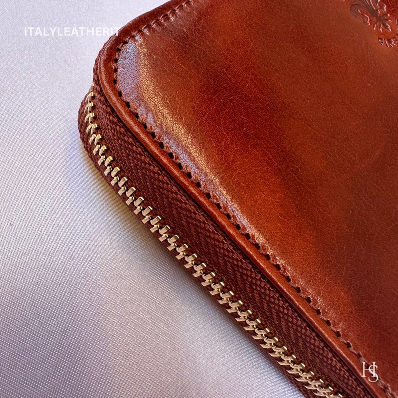Italian Leather Wallet: Handmade Brown Leather, Florence Craftsmanship ...