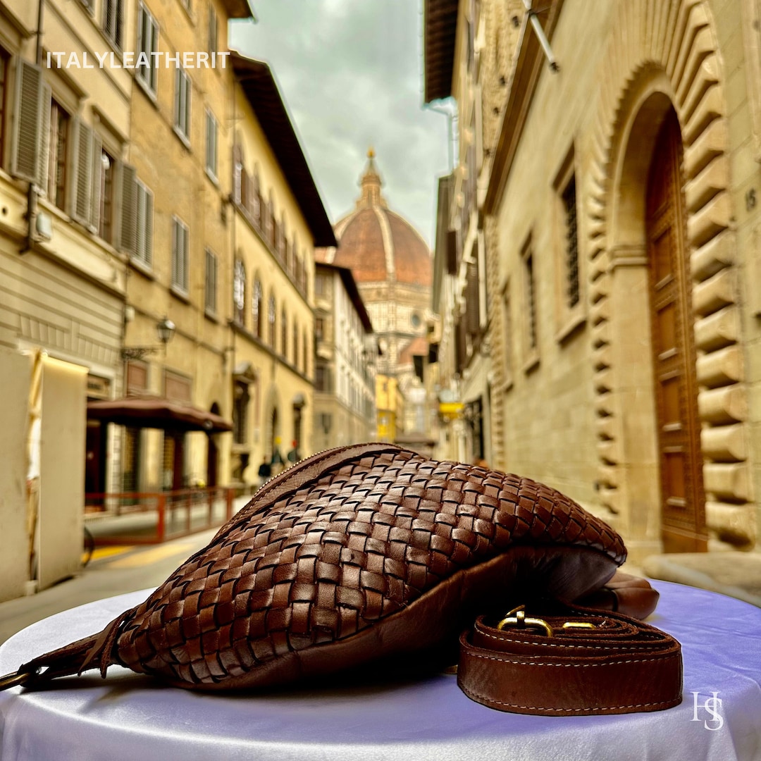 Italian Handmade Leather Sling Bag for Unisex Made in Italy From ...